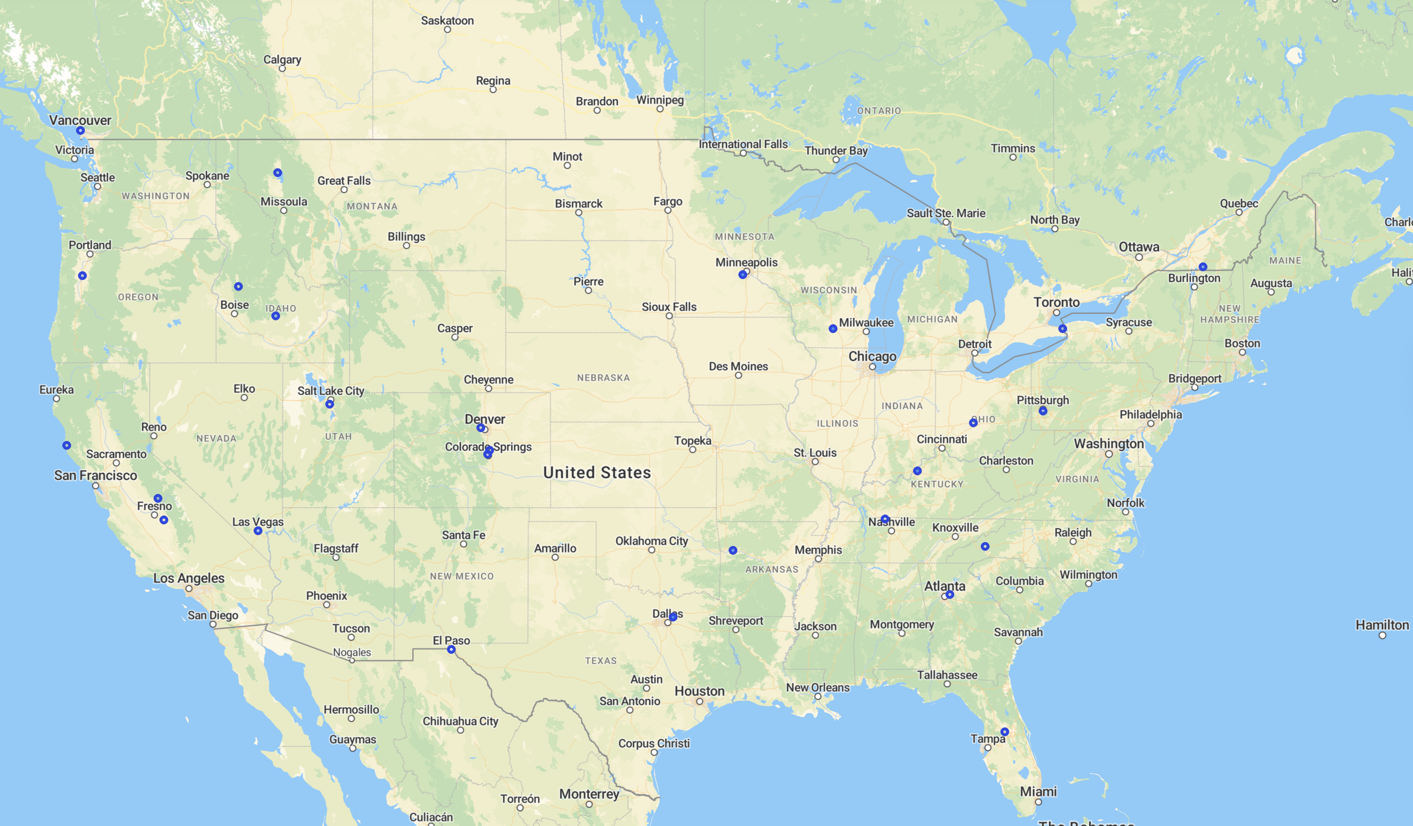 YWAM Locations in the USA